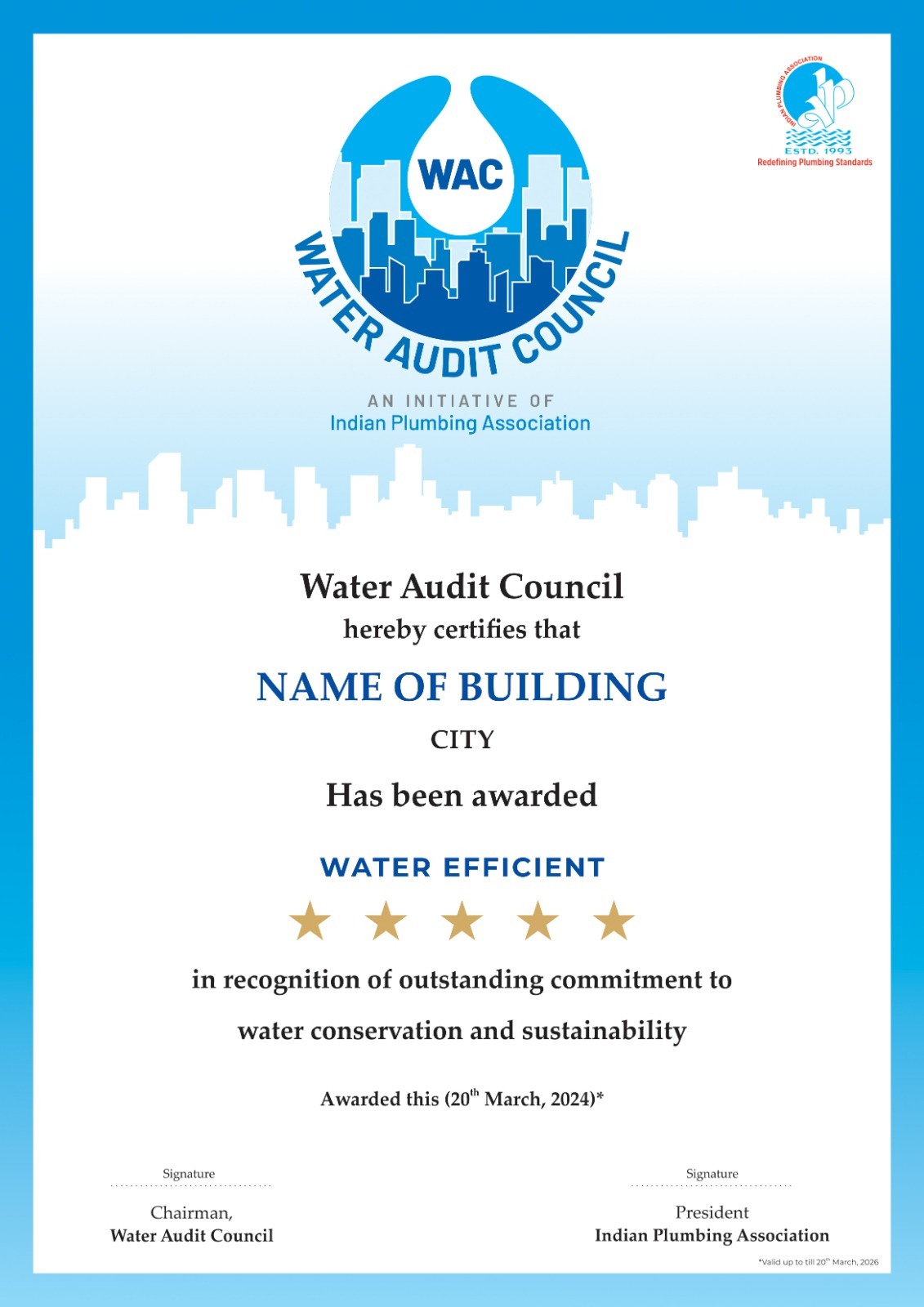 CERTIFICATION - Water Audit Council