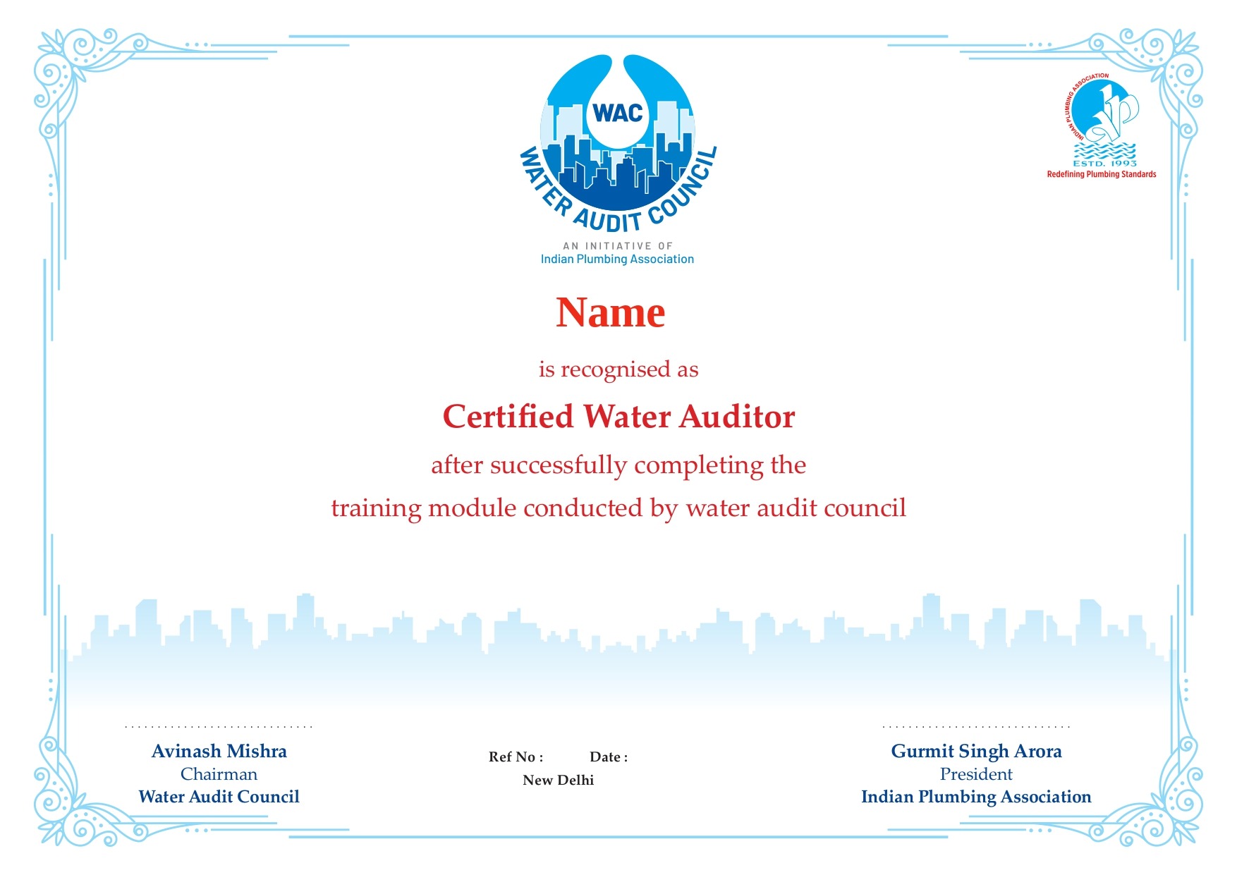 Certified Water Auditor - Water Audit Council